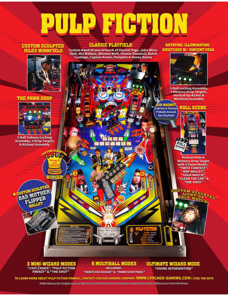 PULP FICTION REVEALED – Welcome to Pinball News – First & Free